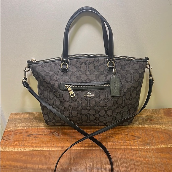 Coach | Bags | Coach Prairie Satchel With Signature Monogram Crossbody ...